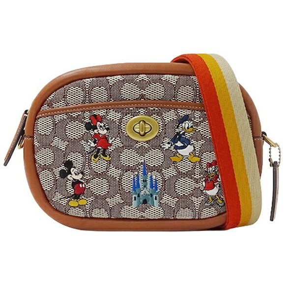 Coach | Bags | Coach Womens Shoulder Bag Signature Canvas Leather Brown ...